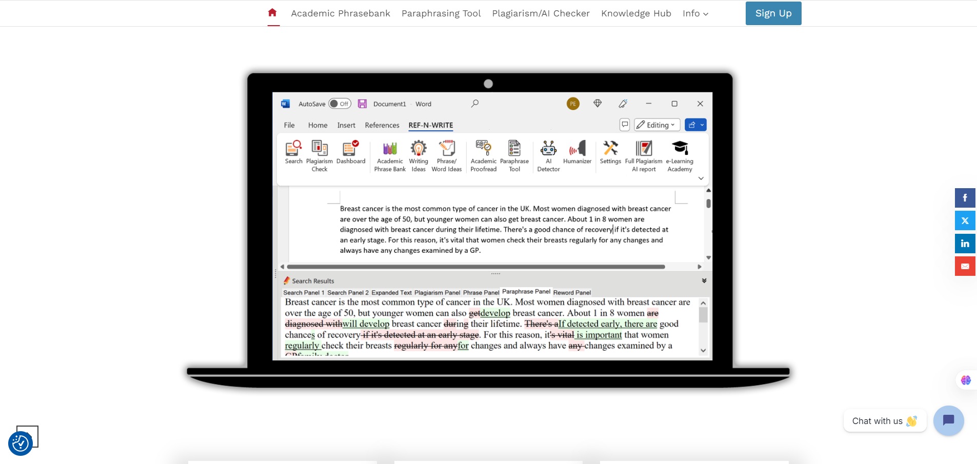 Ref-N-Write – Academic Writing & Phrase Bank Tool